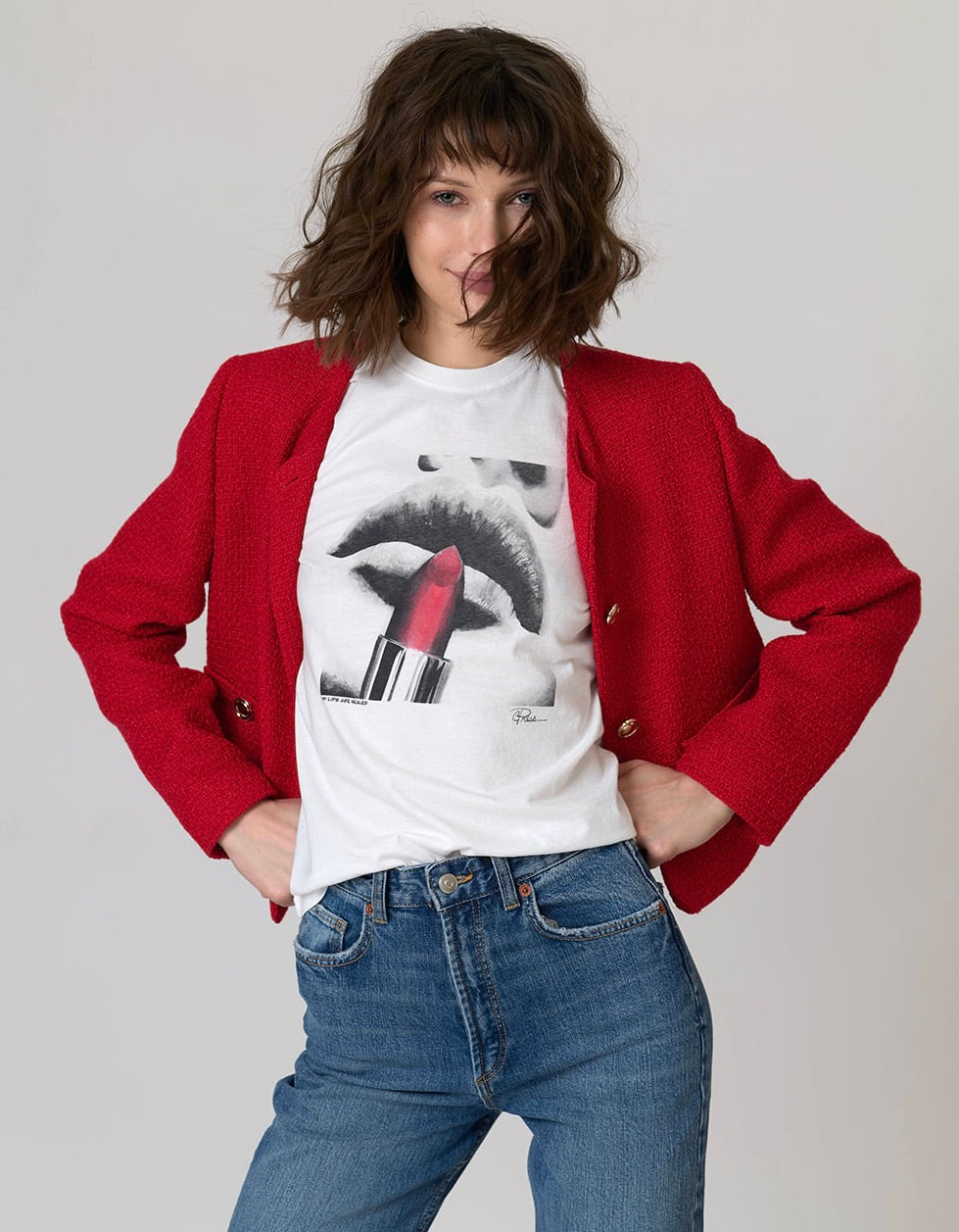 MY LIPS ARE SEALED MUSHIE TEE